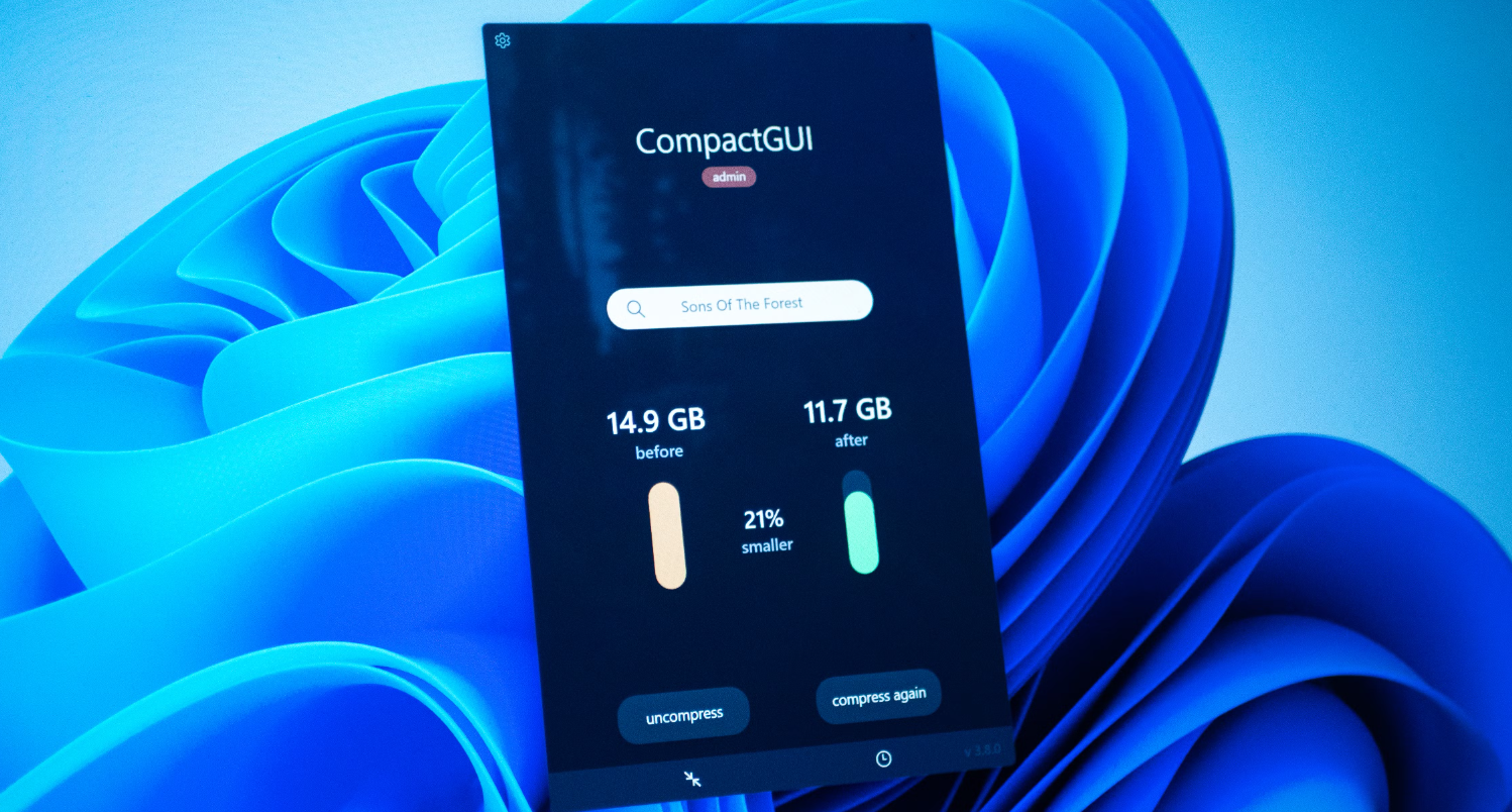 Games de PC Grandes de mais? Comprima com o CompactGUI - GFbox